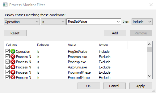 Using Procmon to find registry keys – ConfigGirl